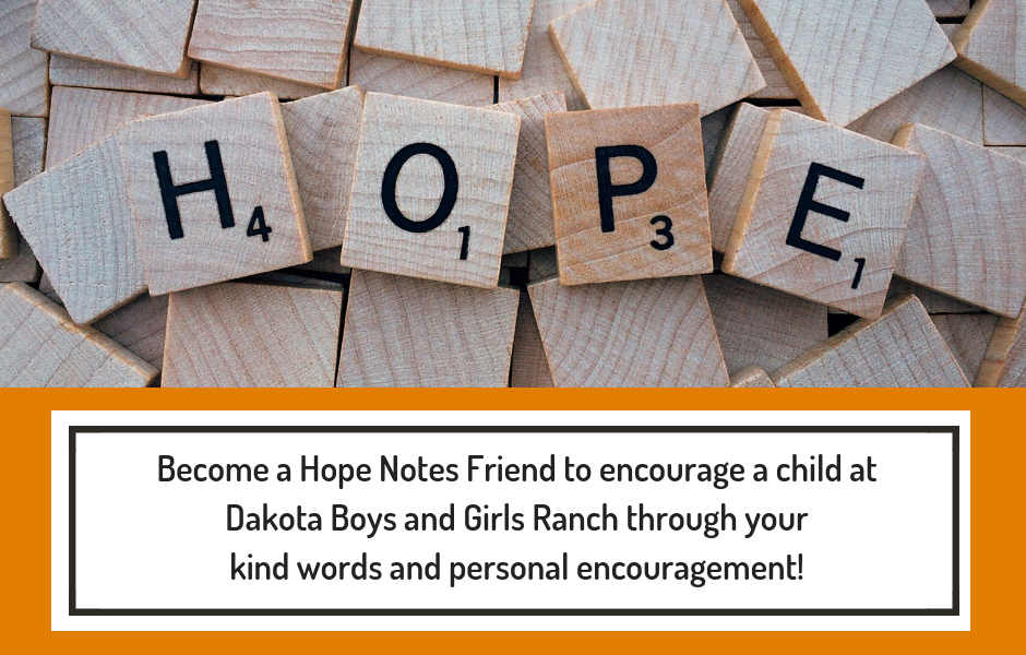 "Hope Notes" for Dakota Boys and Girls Ranch Residents | Dakota Boys ...